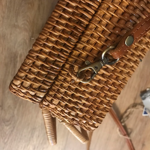 Bags | Nwt Woven Square Bag With Handles And Xbody Strap | Poshmark